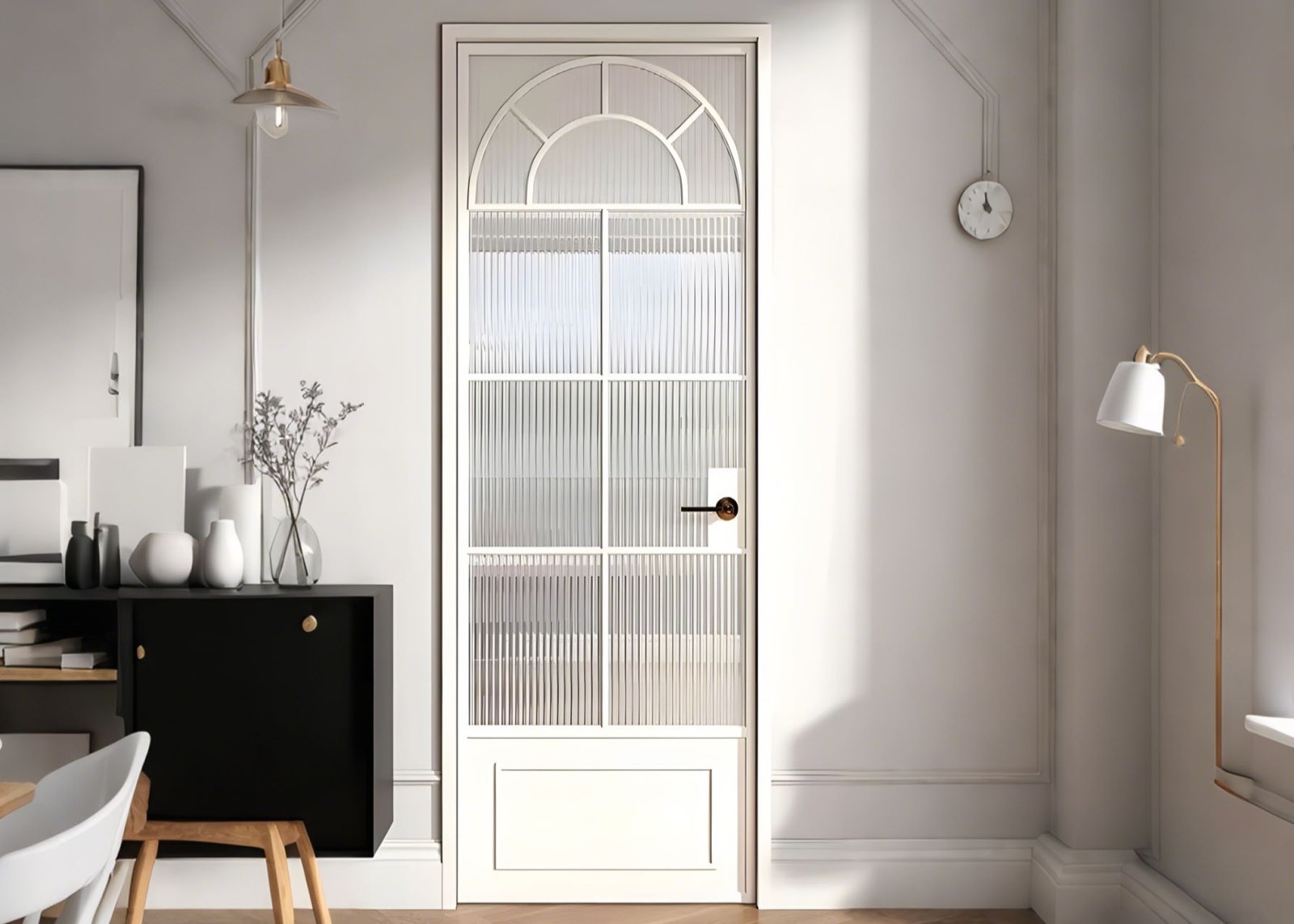 Small French Doors for Bathroom | Elegant Aluminum Door Design